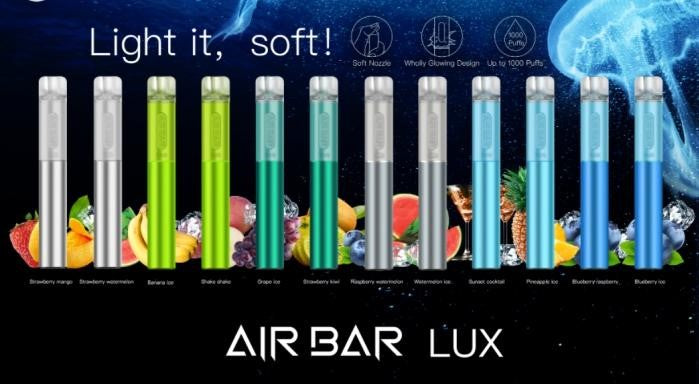 Air Bar LUX Galaxy/Light Edition 2.7ML 1000 Puffs 500mAh Prefilled Nic ...