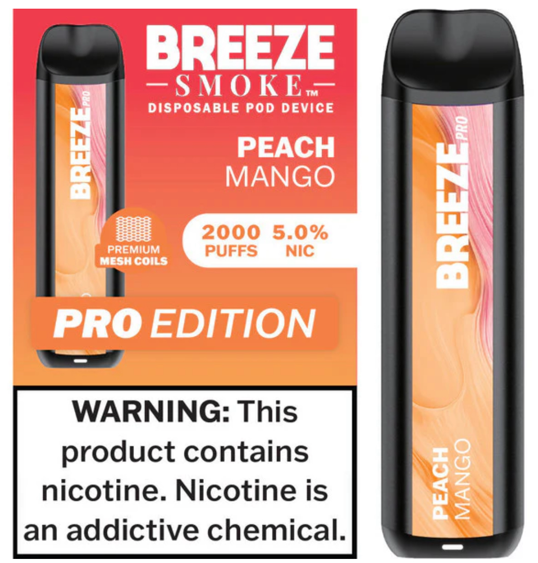 BREEZE PRO 2K - 5% DISPOSABLE - PEACH MANGO – HAVANA SMOKE SHOP