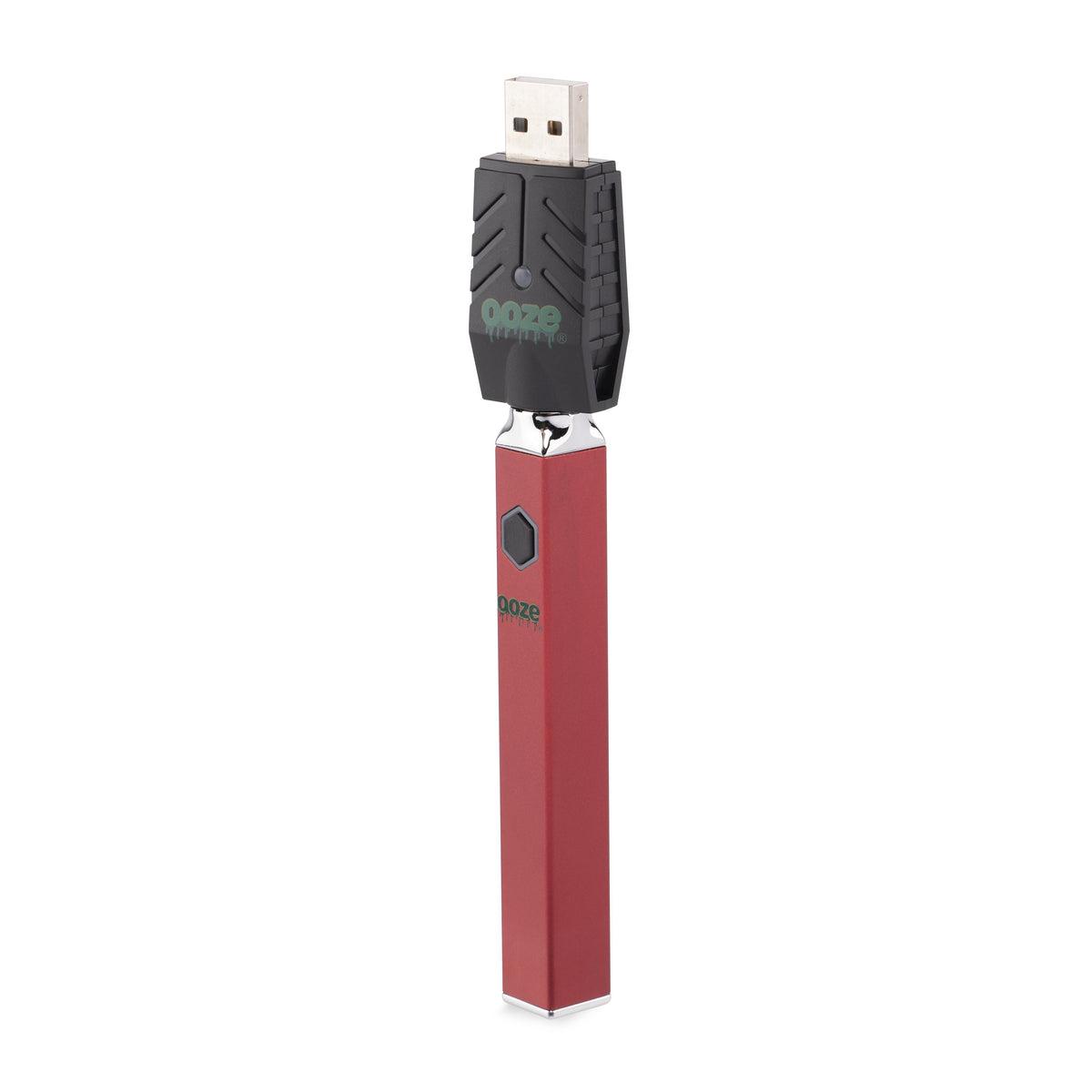 OOZE RUBY RED QUAD 510 THREAD 500 MAH SQUARE VAPE PEN BATTERY + USB CH ...