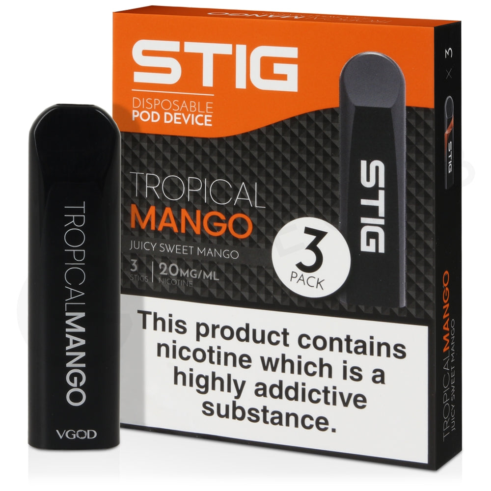 STIG AIO 1.2ML Disposable Salt Nicotine Pod- Tropical Mango – HAVANA ...